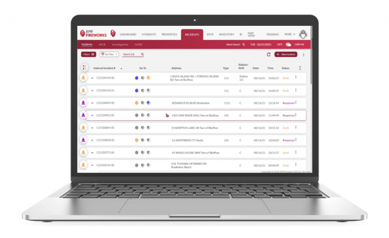 EPR FireWorks Incident & ePCR Response | NERIS‑Ready RMS